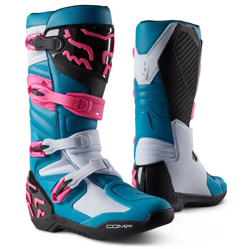 Botas MX/Enduro Fox Botas Moto Comp Celeste Fox