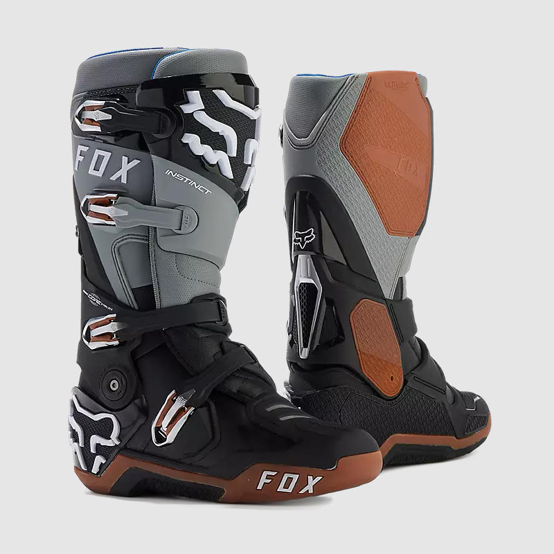 Botas MX/Enduro Fox Botas Moto Instinct Negro/Gris/Cafe Fox