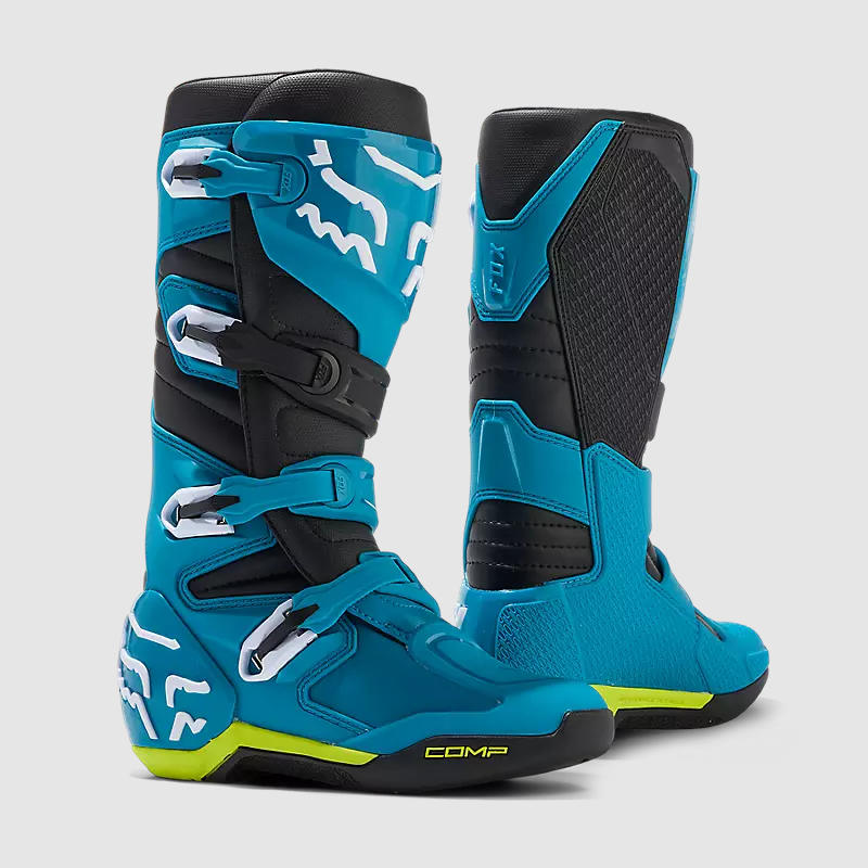 Botas MX/Enduro Fox Botas Moto Comp Celeste/Amarillo Fox